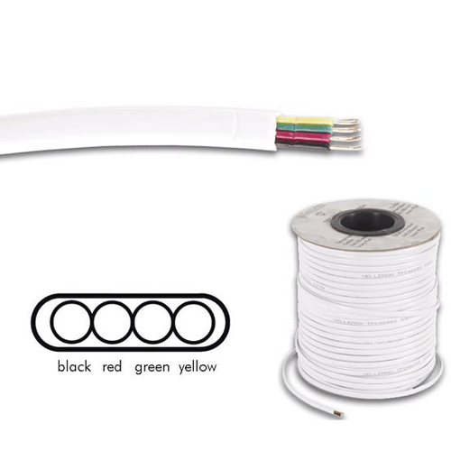 Konni KO3101B Rouleau de câble méplat RJ11 4 fils 100