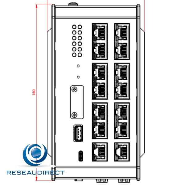 Microsens MS652729PMX Switch industriel 16 ports 6 POE++ 90W 4 x SFP+