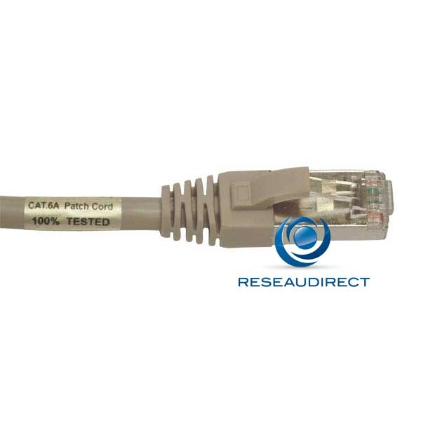 Câble RJ45 cat6a cordon SFTP 3m GRIS