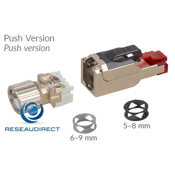 Connecteur RJ45 sans outil Cat 6A R&M R888230 compact jauge AWG 22 à 26