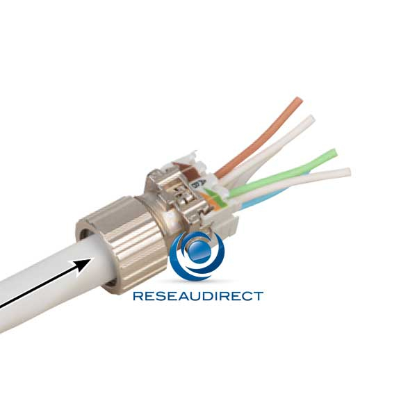 Connecteur RJ45 sans outil Cat 6A R&M R888230 compact jauge AWG 22 à 26