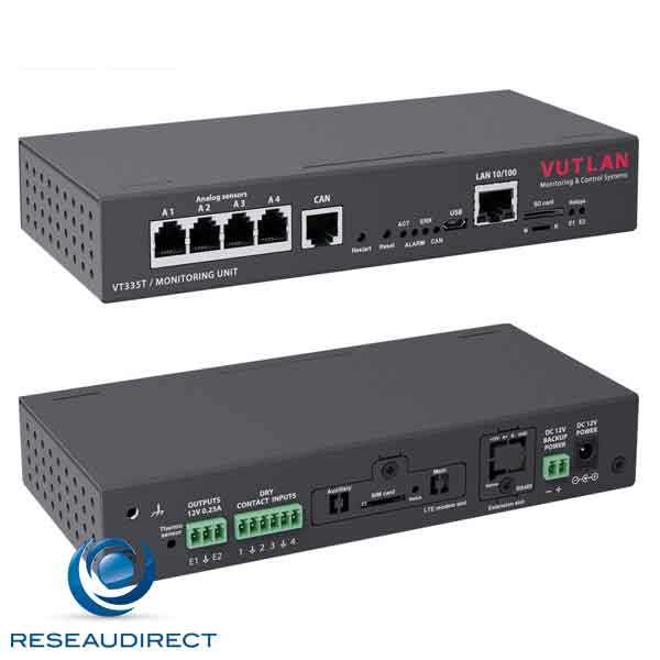 Vutlan VT335T boitier de monitoring IP 4 capteurs CAN USB carte SD