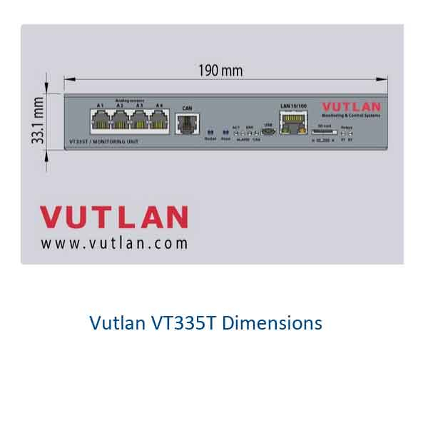 Vutlan VT335T boitier de monitoring IP 4 capteurs CAN USB carte SD