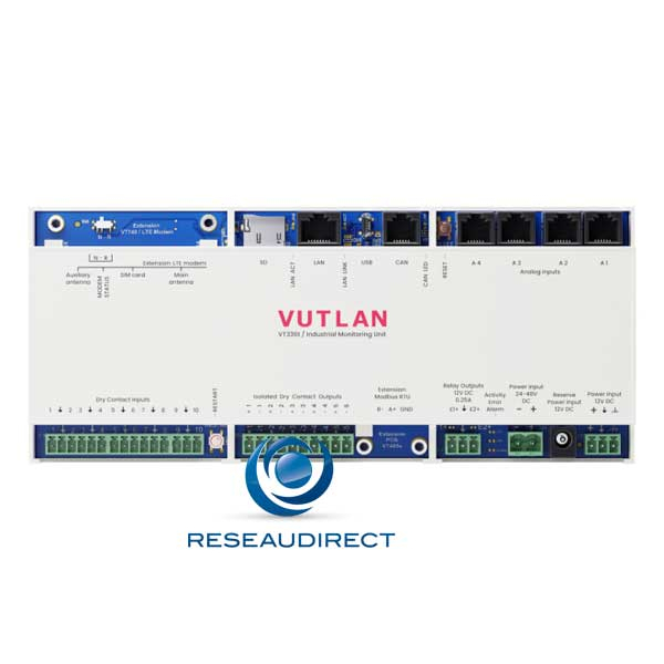 Vutlan VT336T serveur monitoring industriel IP CAN avec carte LTE 4G